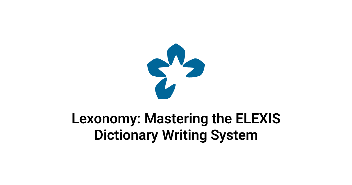 Lexonomy: Mastering the ELEXIS Dictionary Writing System | DARIAH-Campus